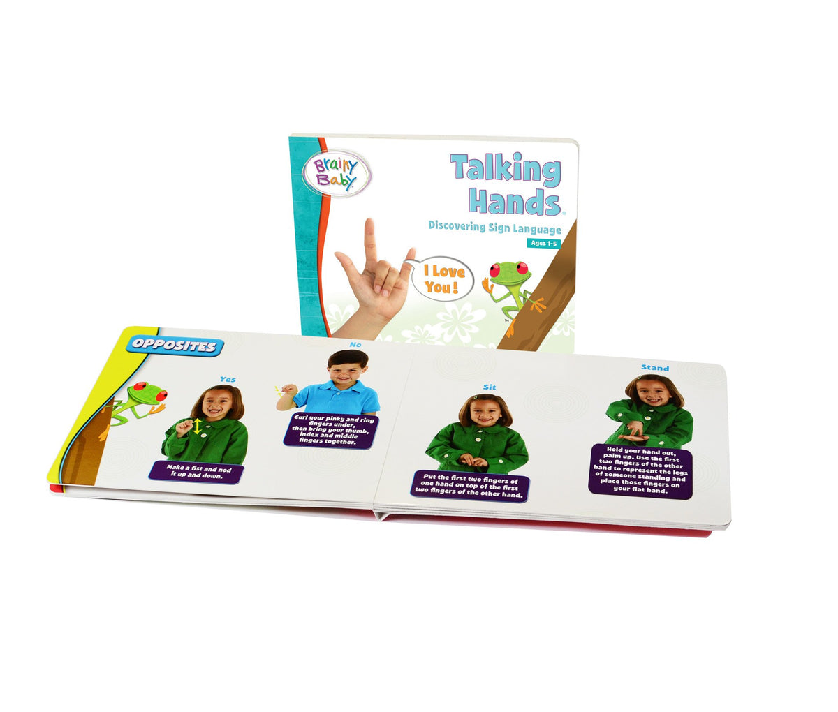 Brainy Baby® Talking Hands Discovering Sign Language Board Book for Pr ...
